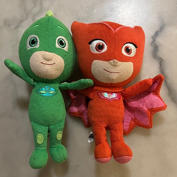 pj masks | Toys | Pj Masks Superhero Plush Toys Owlet And Geckofill A ...